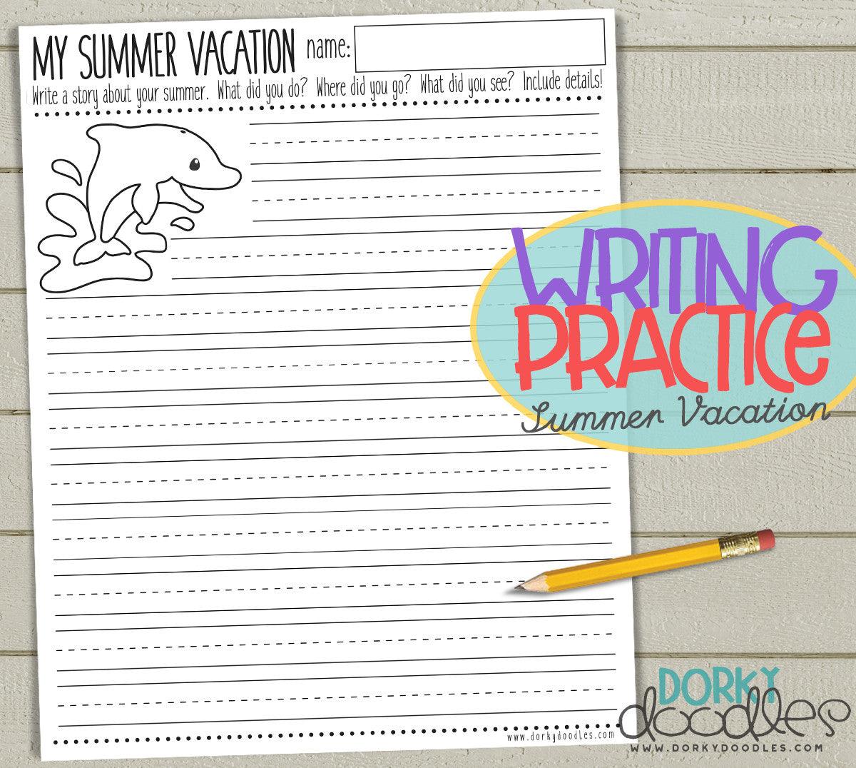 Back to School Writing Practice – Dorky Doodles
