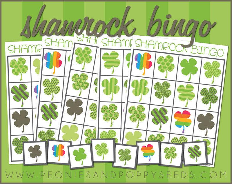 Shamrock Bingo Game Learning Printables – Dorky Doodles