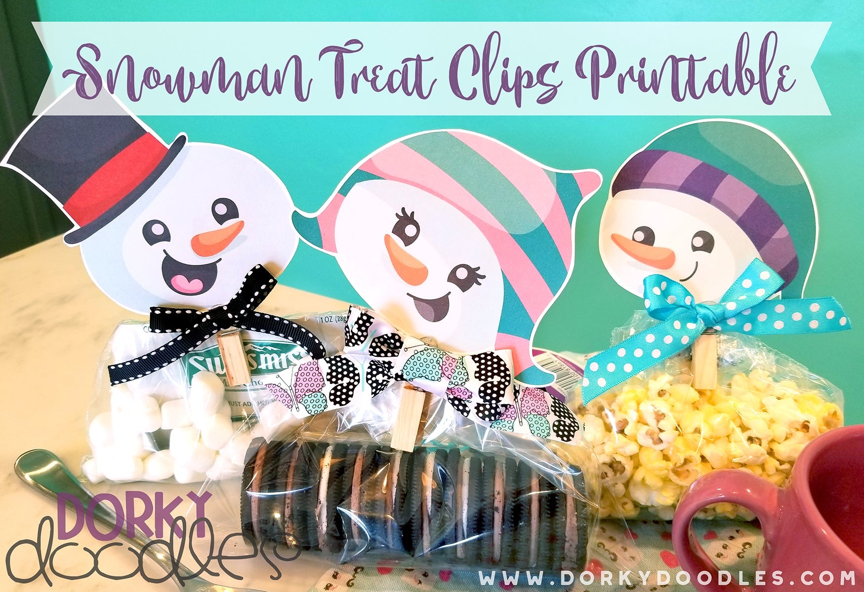 Cute Snowman Clips for Winter Treats – Dorky Doodles