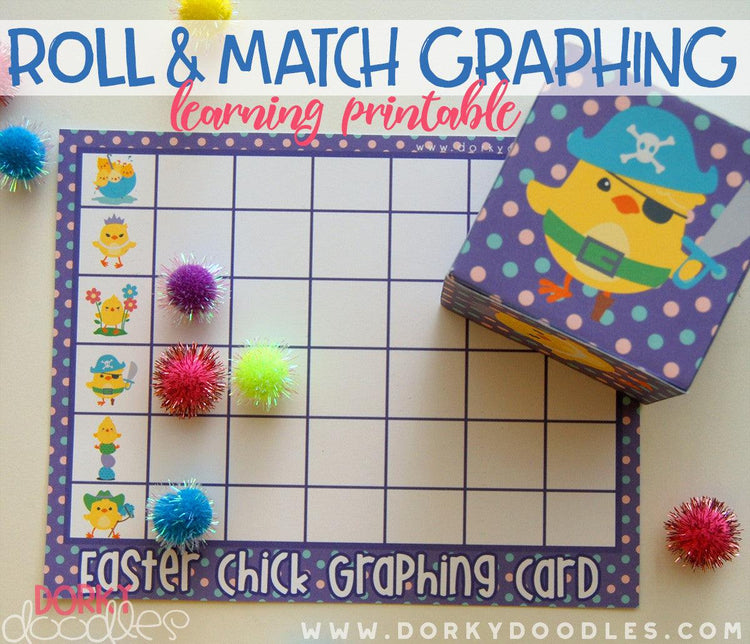 Easter Chicks Roll and Match Graphing Game – Dorky Doodles