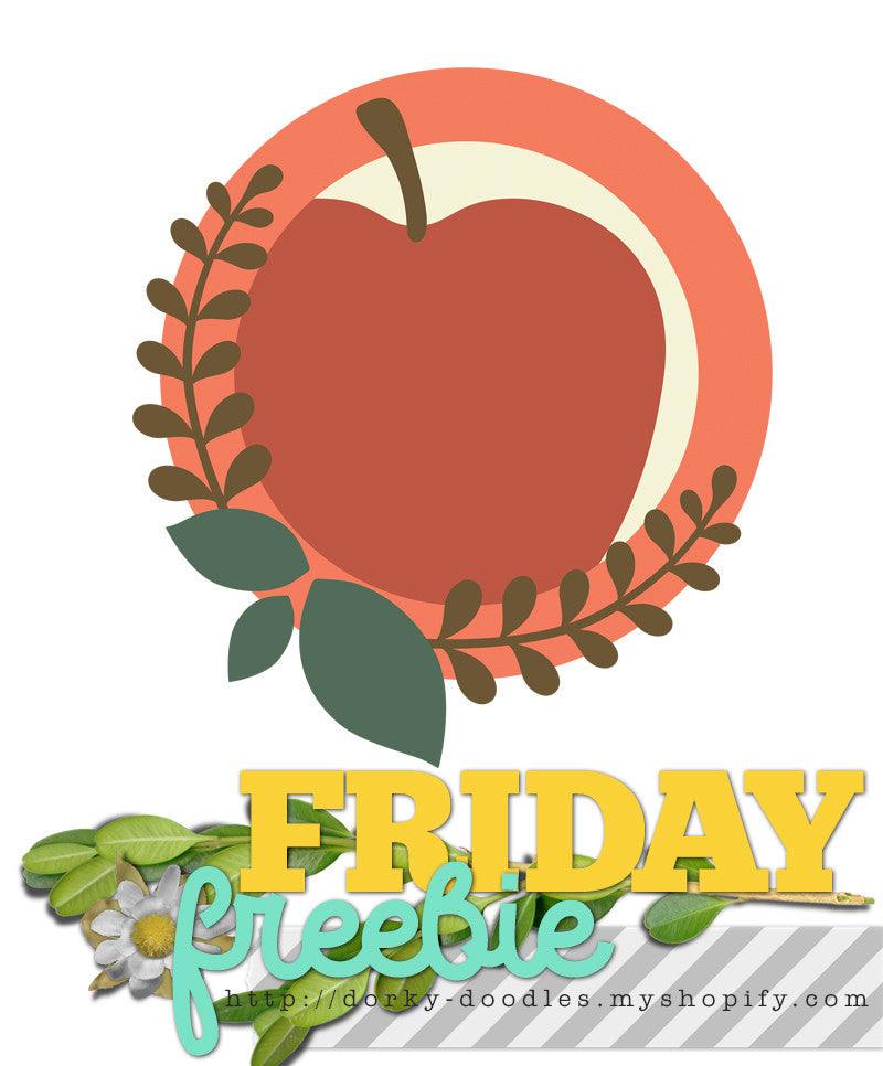 Friday Freebie: Circle Apple Frame – Dorky Doodles