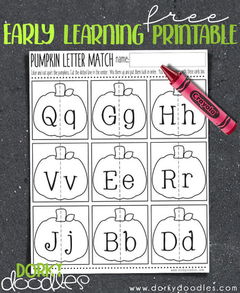 Pumpkin Letter Matching Game – Dorky Doodles