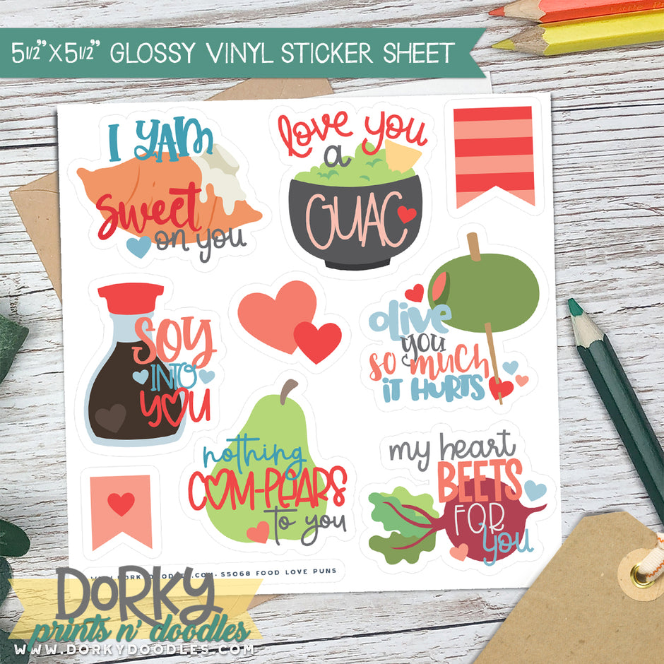 5x5" Sticker Sheets – Dorky Doodles