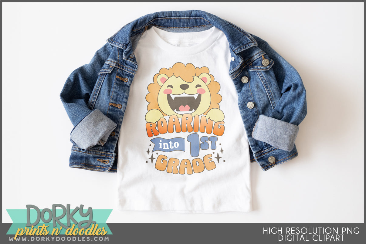 Grade Specific Lion Back to School Clipart – Dorky Doodles