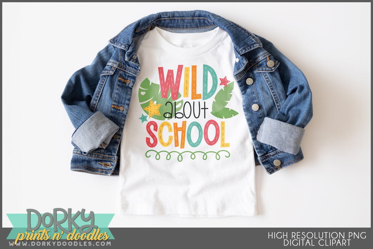Grade Specific Jungle Animal Wild About School Clipart – Dorky Doodles