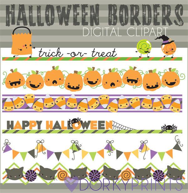 Borders Halloween Clipart – Dorky Doodles