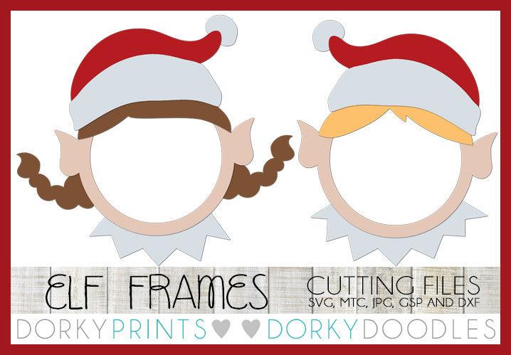 Christmas Elf Frame Cuttable Files – Dorky Doodles