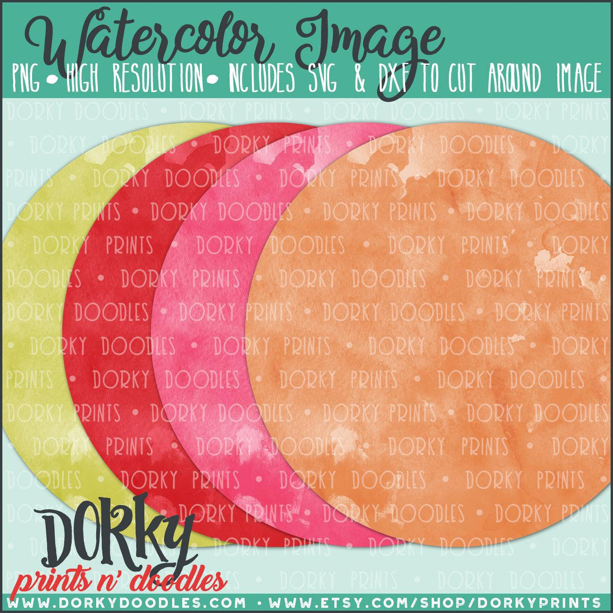 Circle Backgrounds Watercolor PNG – Dorky Doodles