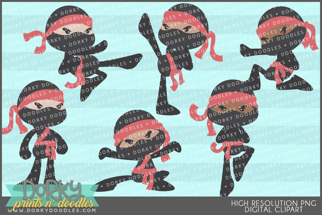 Super Heroes & Ninja Clipart – Dorky Doodles