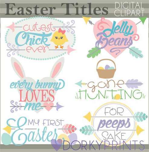 Easter Sayings Spring Clipart – Dorky Doodles