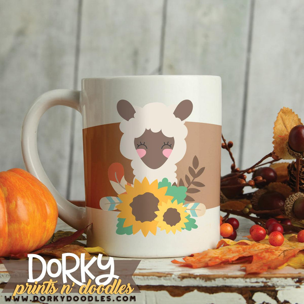 Fall Llamas Thanksgiving Clipart – Dorky Doodles