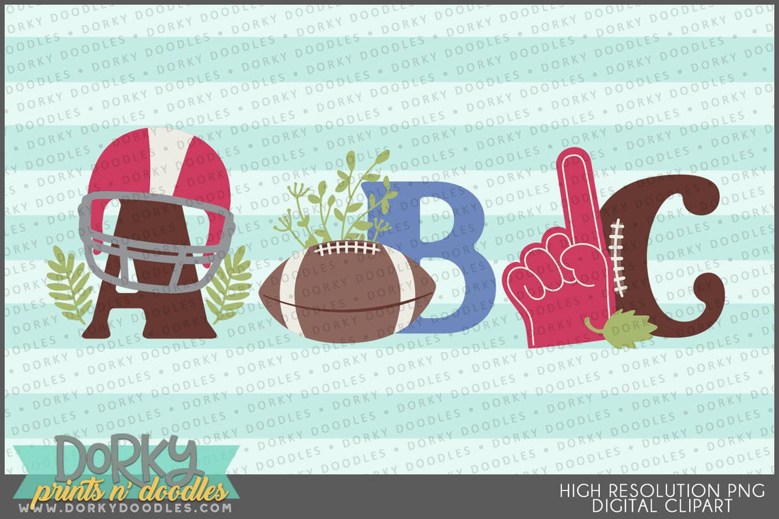 Football Alphabet Clipart – Dorky Doodles