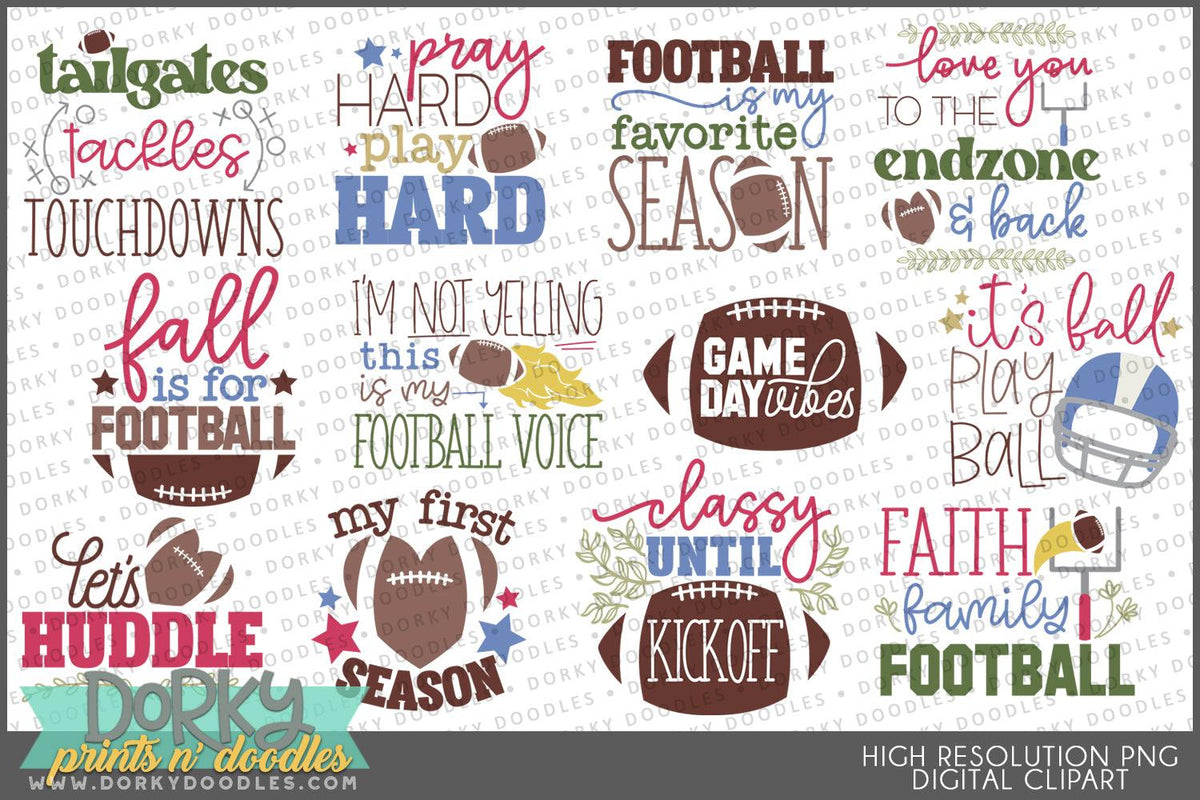 Football Sayings Clipart – Dorky Doodles