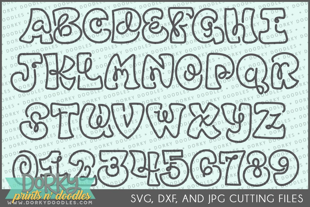 Fun Font DXF and SVG Cuttable Files – Dorky Doodles