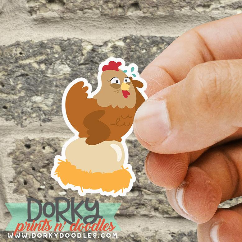 Hilarious Chicken Stickers Sheet – Dorky Doodles