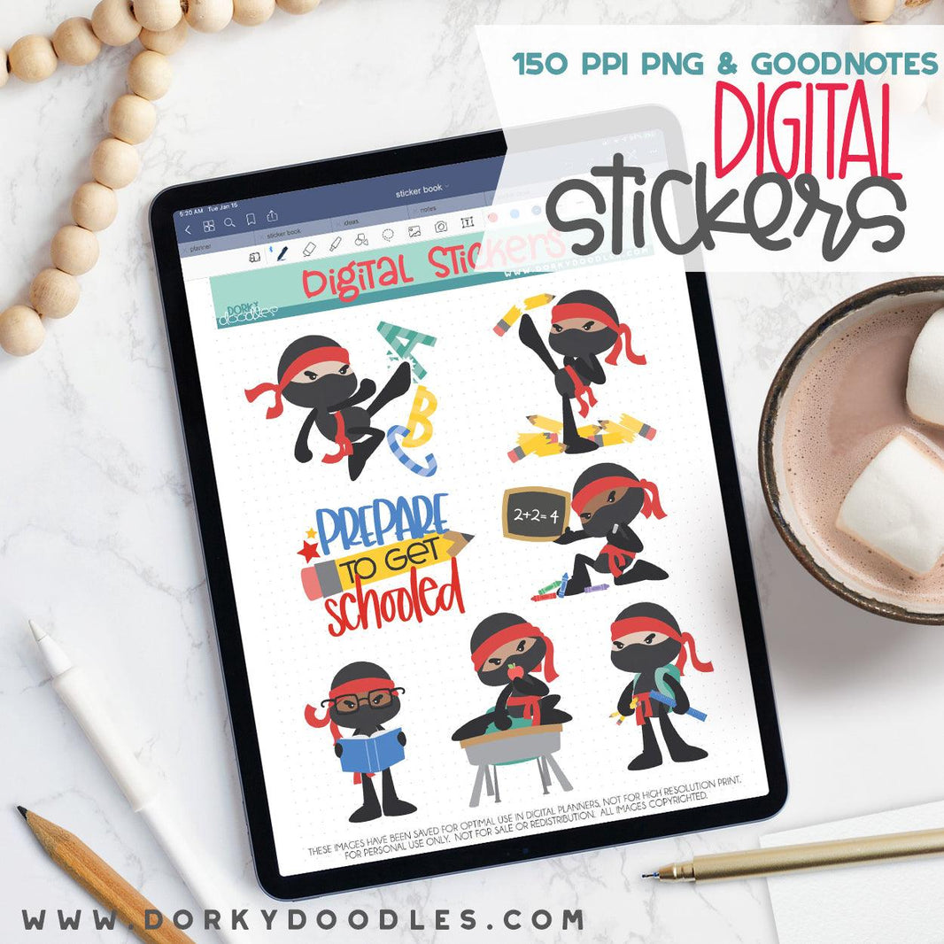 Digital Planner Stickers – Dorky Doodles