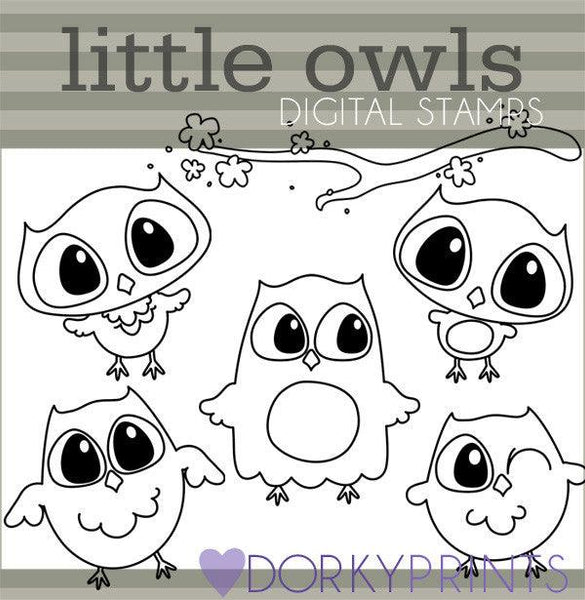 Cute Owl Clipart Black And White