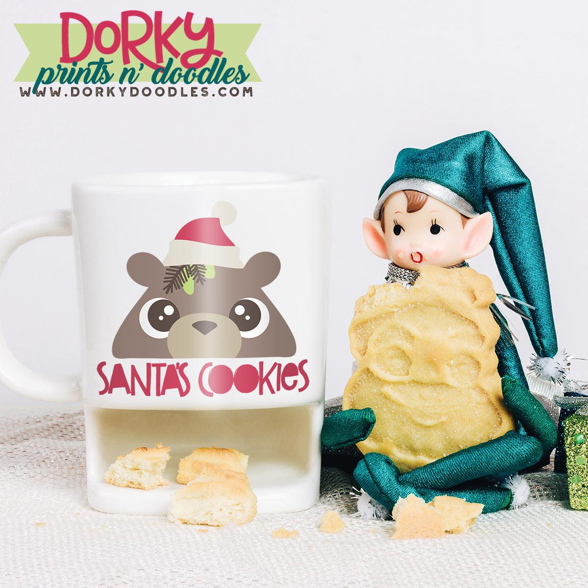 Peeking Faces Christmas Clipart – Dorky Doodles