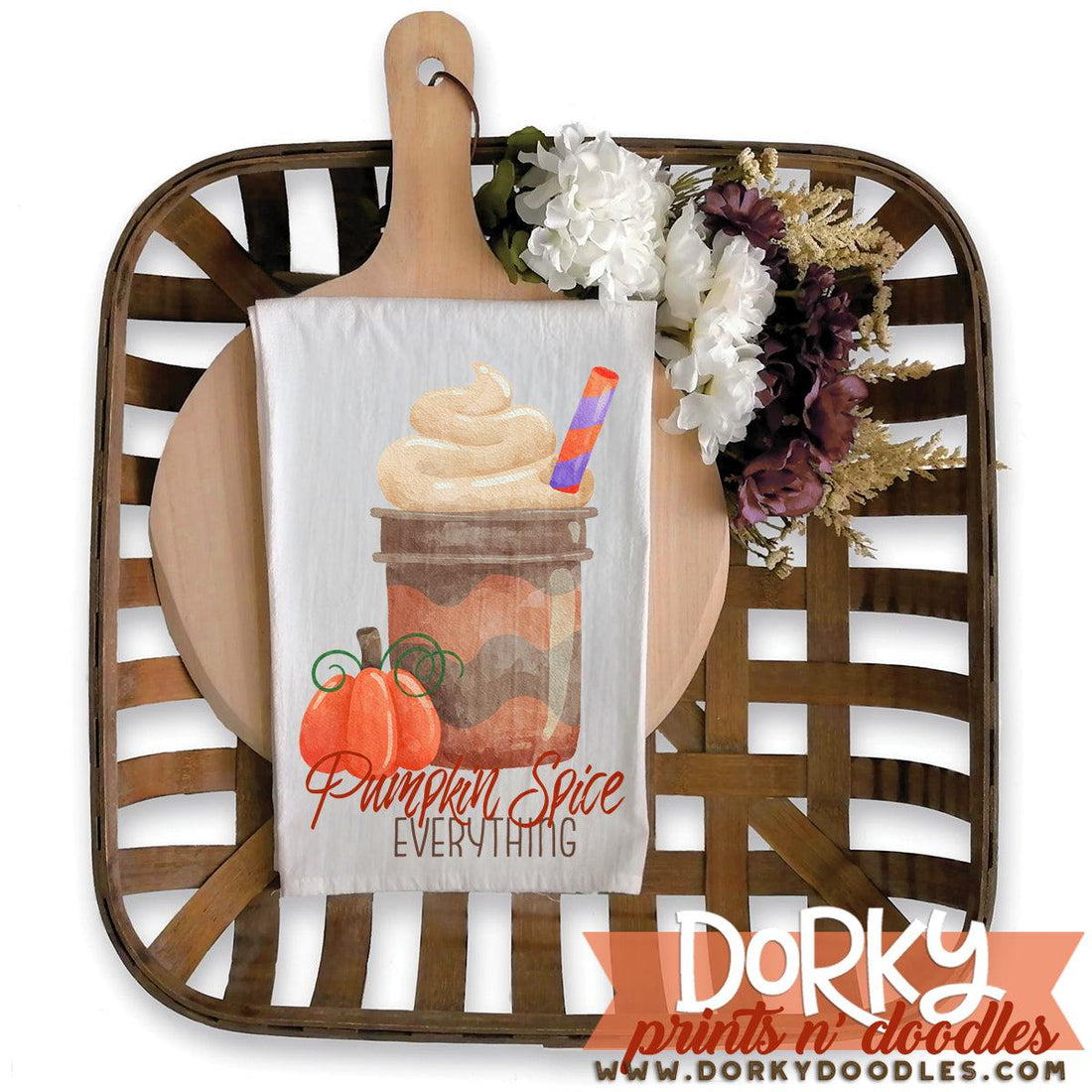 Pumpkin Spice Milkshake Watercolor PNG – Dorky Doodles