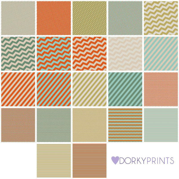 Stripes and Chevrons Digital Paper Pack – Dorky Doodles
