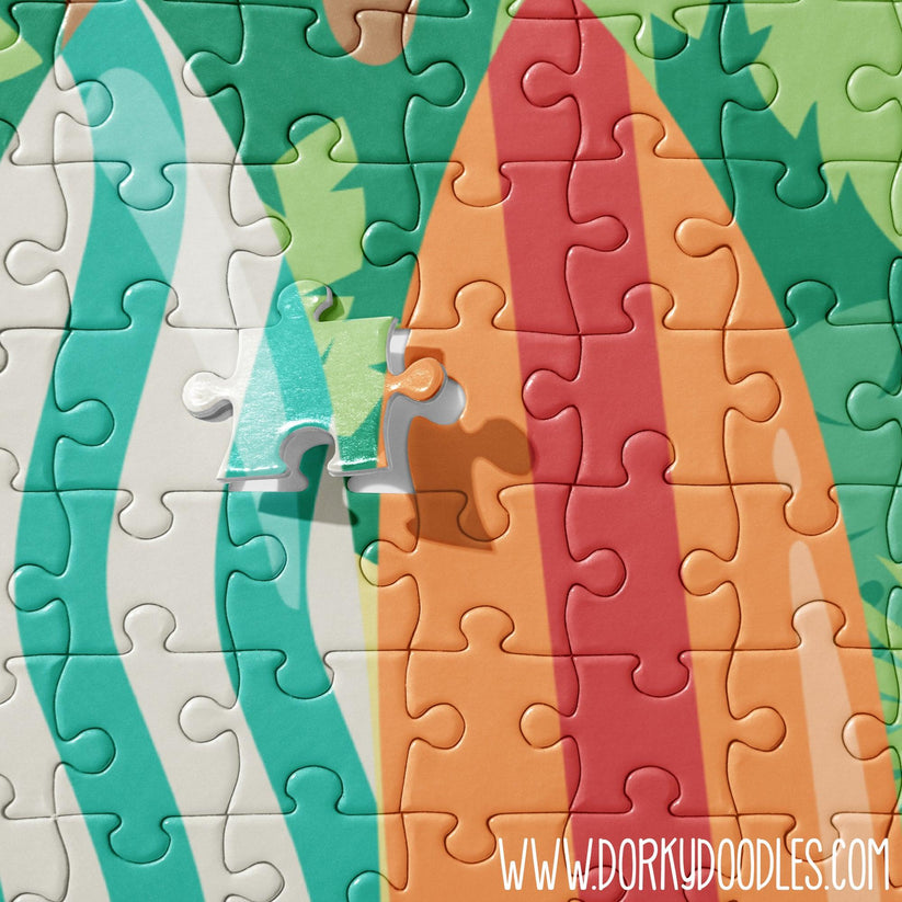 Tropical Beach Jigsaw puzzle – Dorky Doodles